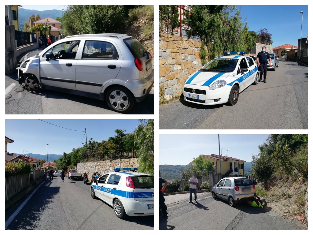 Imperia: auto si schianta contro muro in strada Colla. Ferita una donna ...