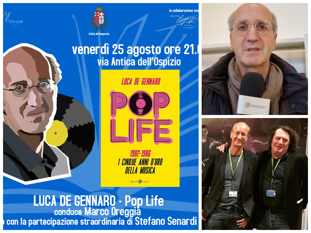 Imperia: venerdì 25 agosto Luca De Gennaro presenta il libro "Pop Life ...