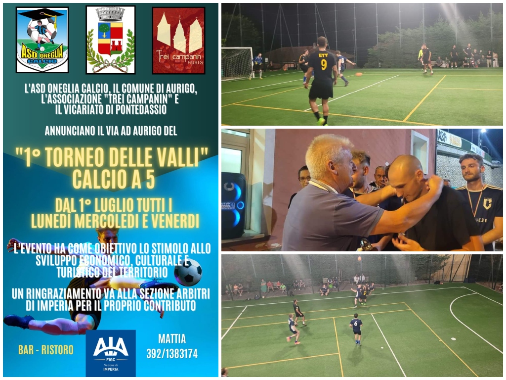 Calcio: al via ad Aurigo il Torneo delle Valli, partite di calcio a 5 ...
