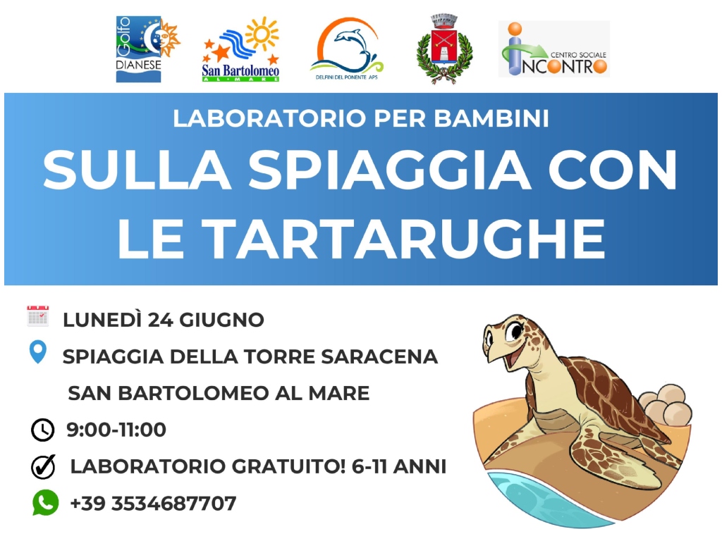 San Bartolomeo al Mare: sulla spiaggia con le tartarughe, lunedì 24 ...